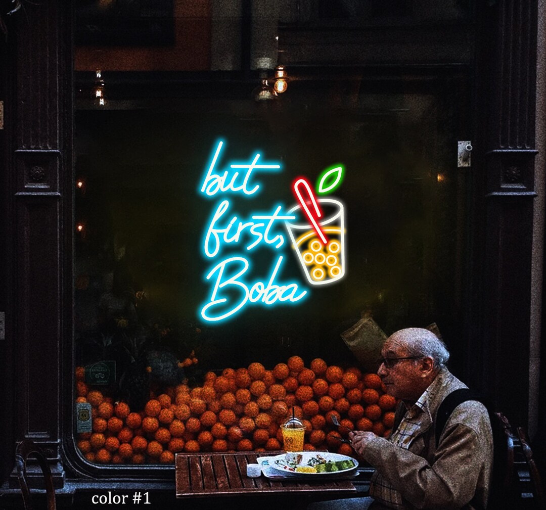 Neon Sign Boba Tea Neon Sign Bubble Tea Neon Signs Neon - Etsy