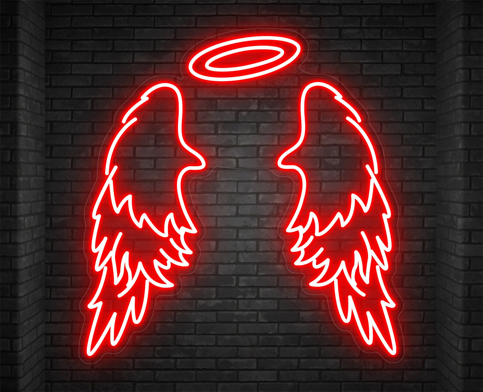 Huge Angel Wings LED Neon Sign Home Decoration Custom Neon Wall Decor ...