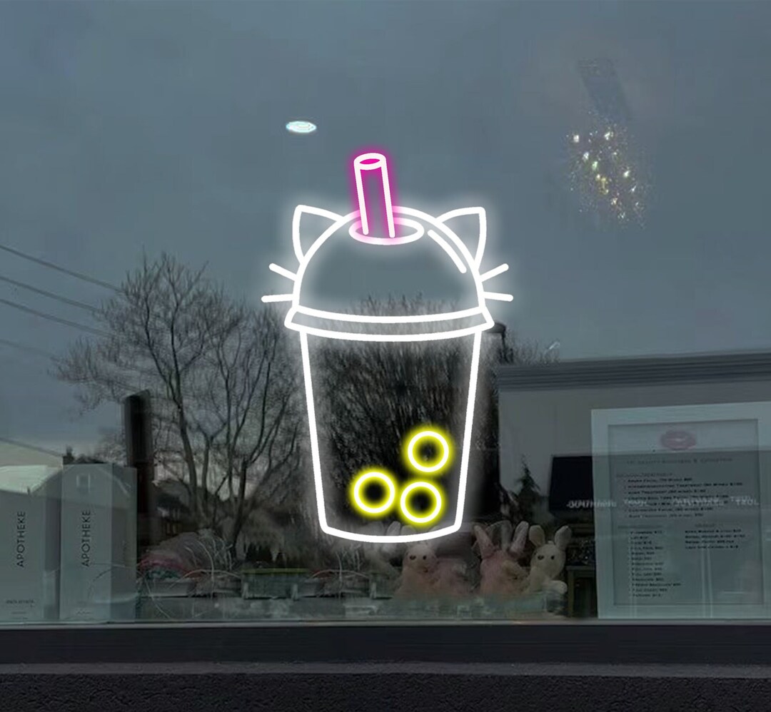 Boba Tea Neon Sign, Bubble Tea Custom LED Light, Milk Tea Neon Light ...