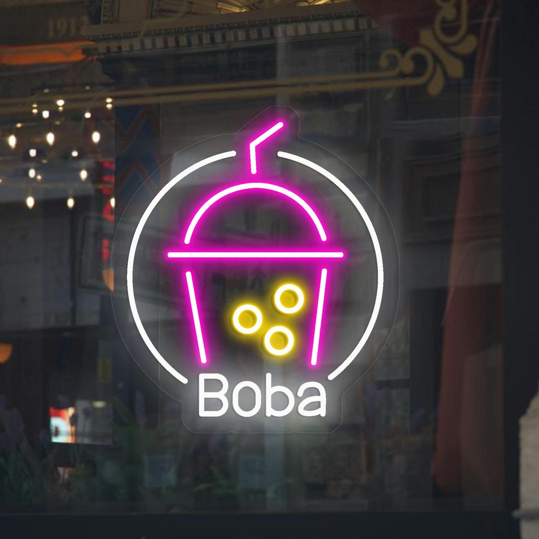 Boba Tea Neon Sign, Bubble Tea Custom LED Light, Milk Tea Neon Lights ...