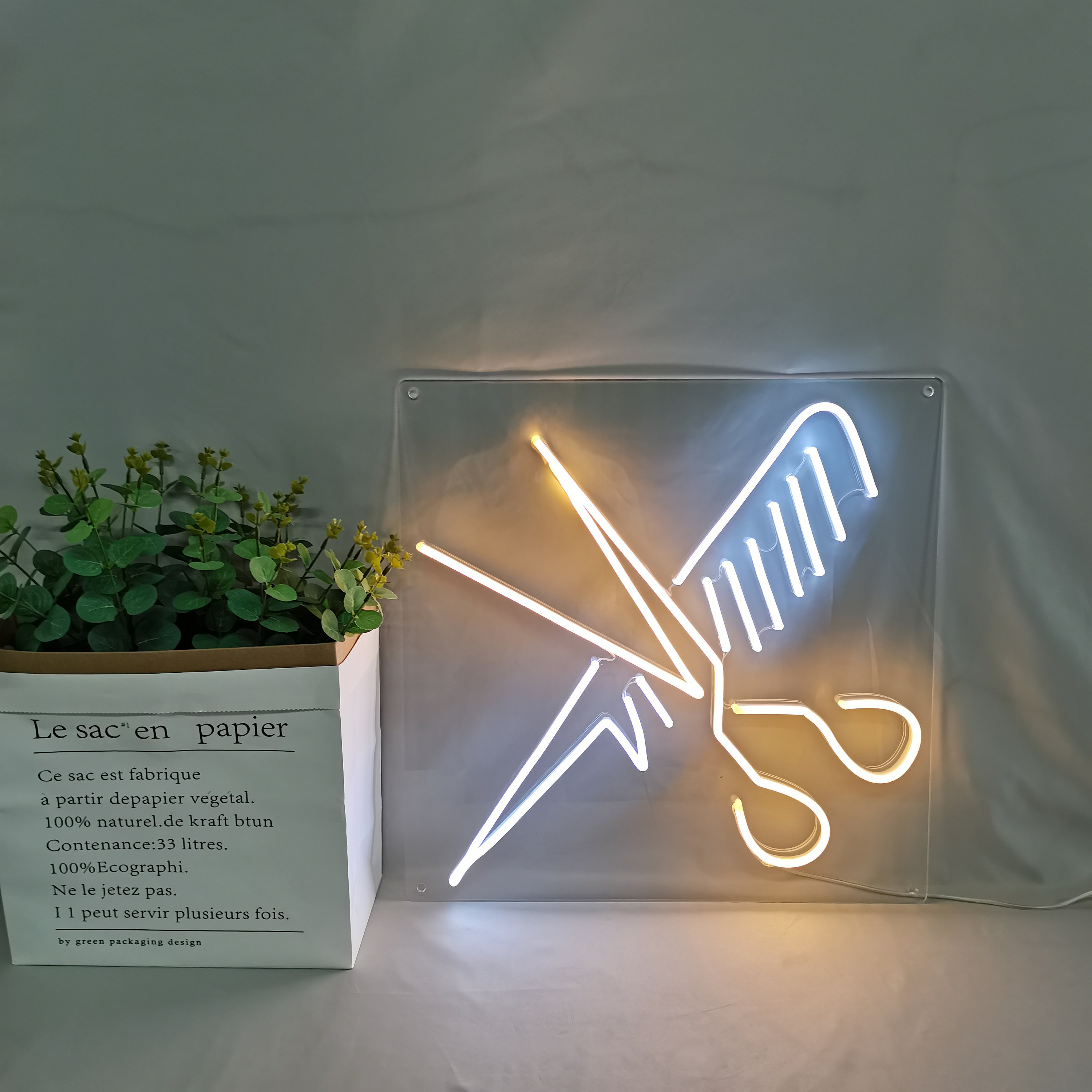 Salon Neon Signsalon Scissors Neon Sign Barber Shop Led - Etsy