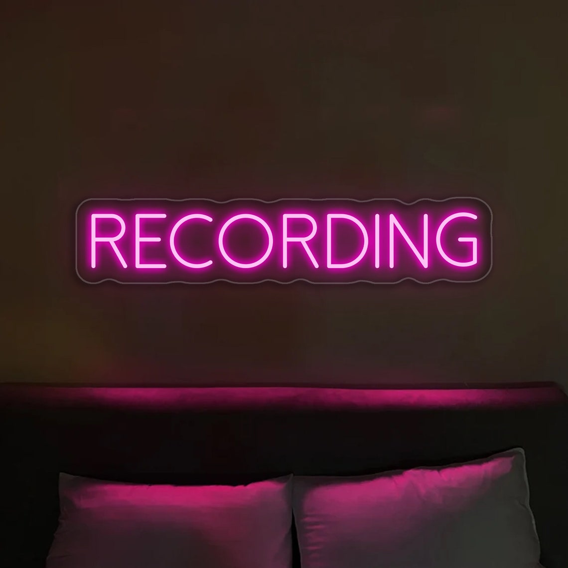 Recording LED Neon Sign Recording Led Sign Recording Light - Etsy