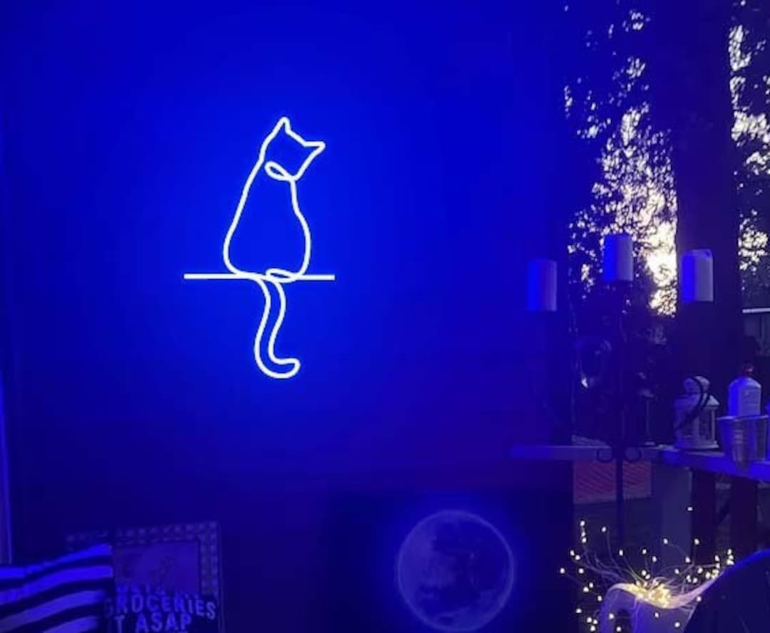 Lovely Cat Neon Sign, Cat Neon Light, Cat Led Sign,cute Neon Sign,cat ...