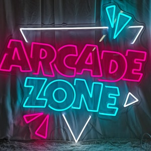 Arcade Zone Led Neon Sign Home Decor Custom Made Neon Light for Bedroom ...