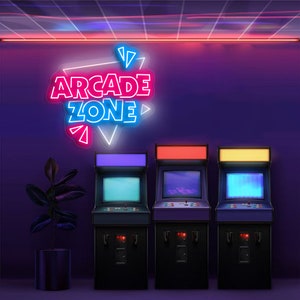 Arcade Zone Led Neon Sign Home Decor Custom Made Neon Light for Bedroom ...