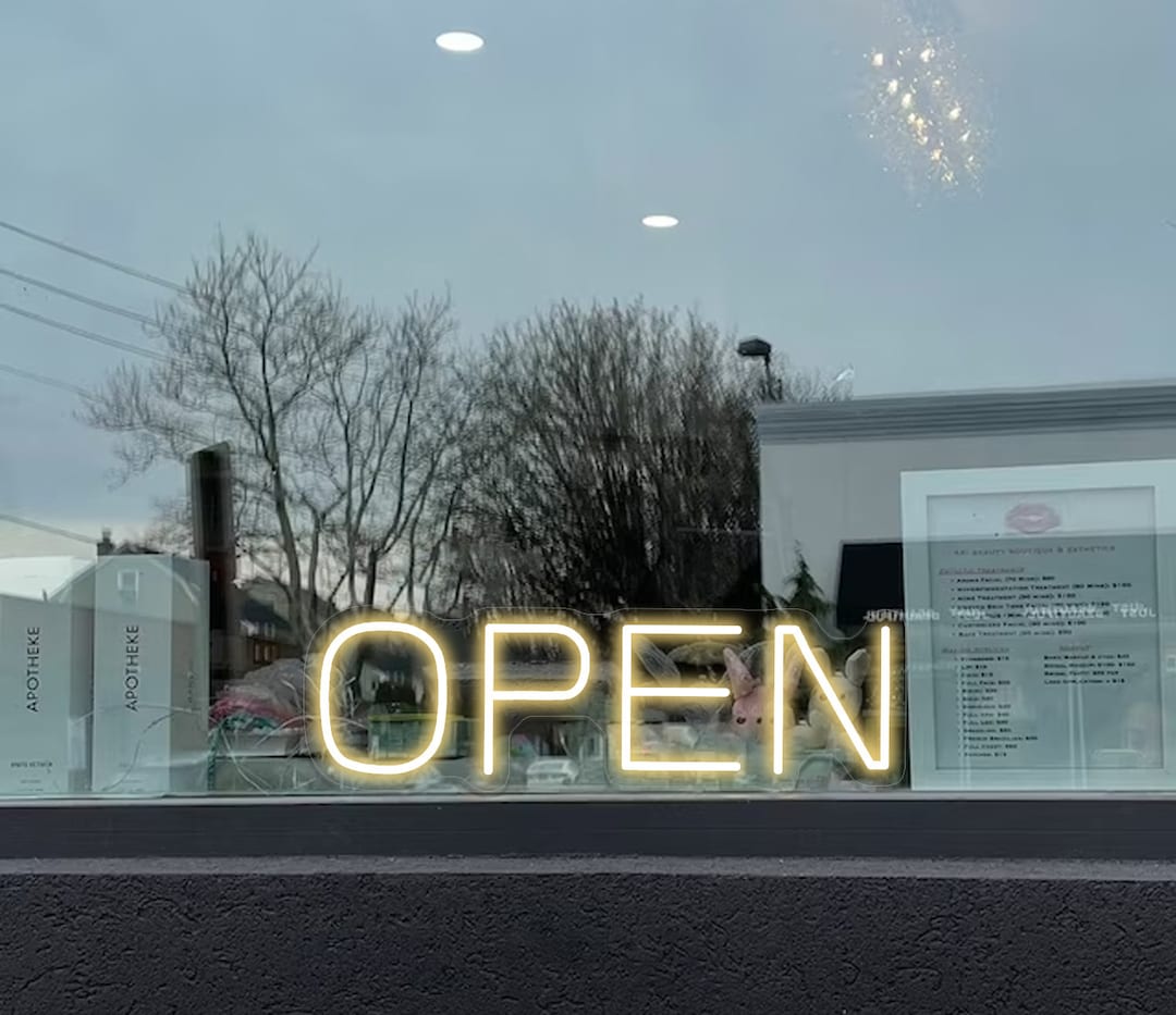LED OPEN Neon Sign for Business Store Open Sign With Remote Controller ...