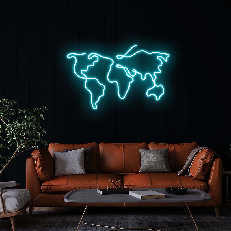 Led World Map - Etsy