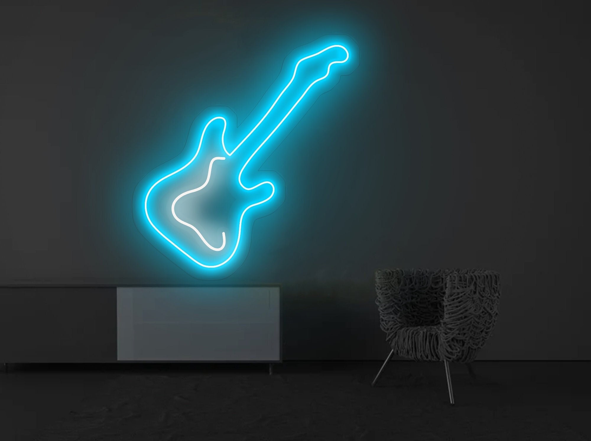 Neon Electric Guitar