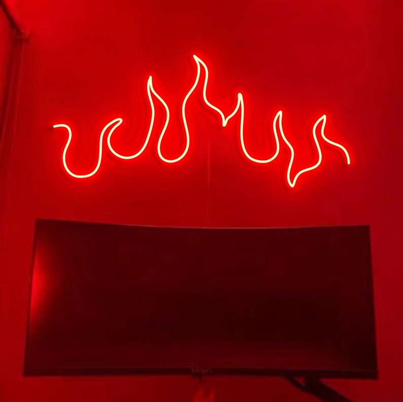 Fire Led Neon Sign Aesthetic Neon Light Home Decor Custom Made - Etsy