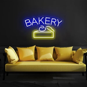 Bakery Led Neon Sign Cake Shop Banner Neon Light Home Decor Custom Made ...