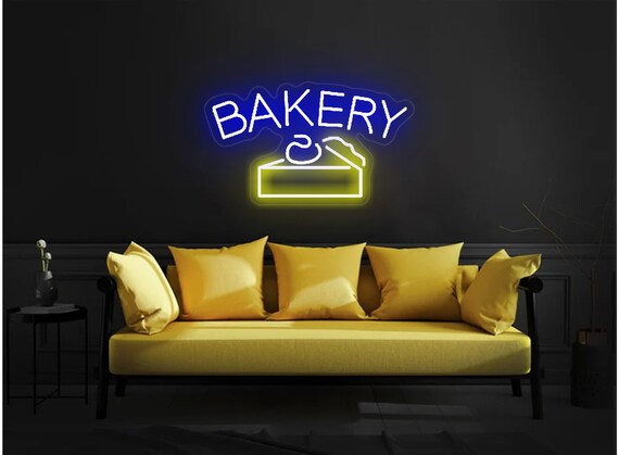 Bakery Led Neon Sign Cake Shop Banner Neon Light Home Decor - Etsy