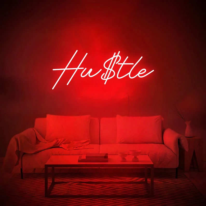 Hustle Led Neon Sign Hustle Neon Light Home Decor Custom Made Neon ...