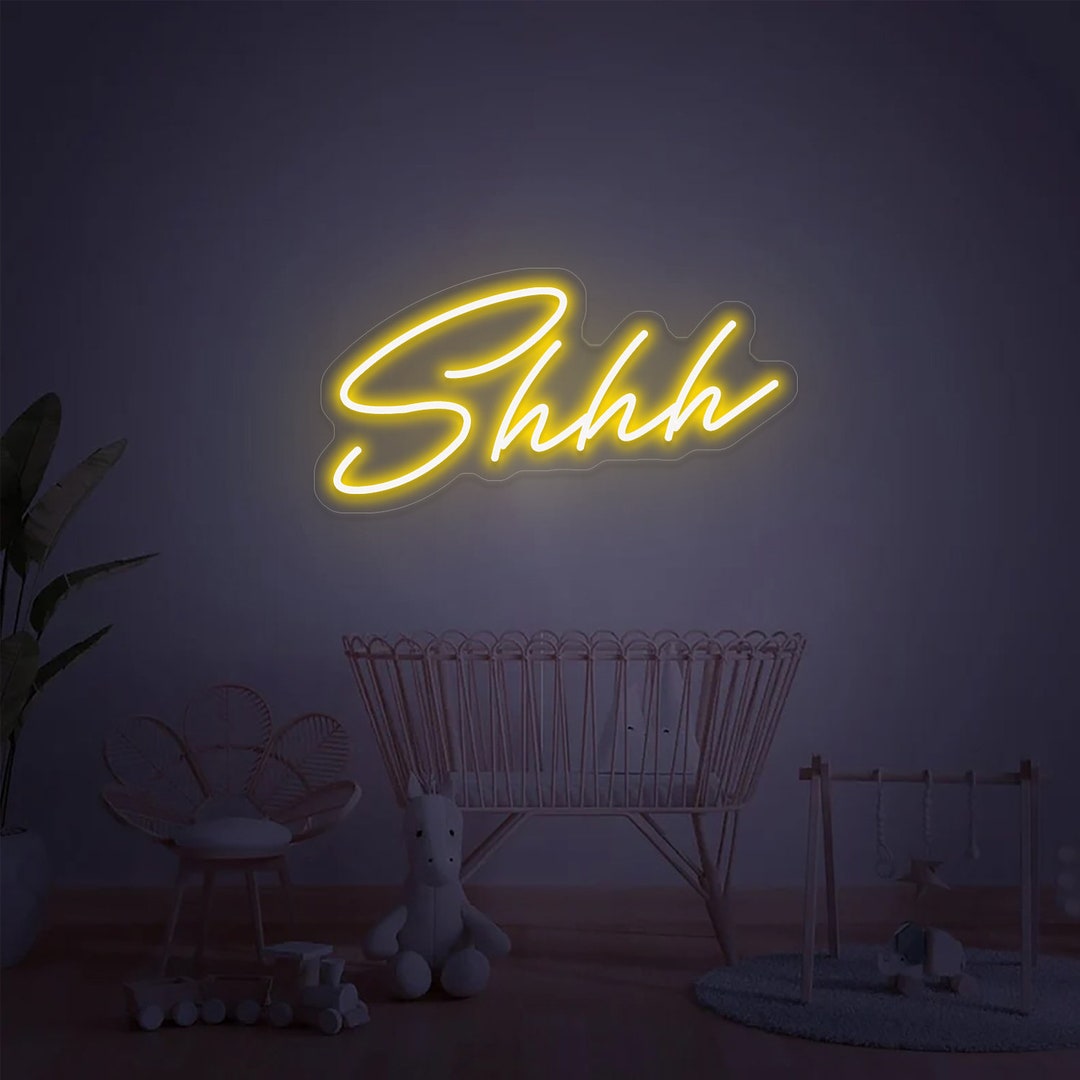 Shhh LED Neon Sign,shhh Led Sign,shhh Neon Light,shhh Wall Decor,neon ...