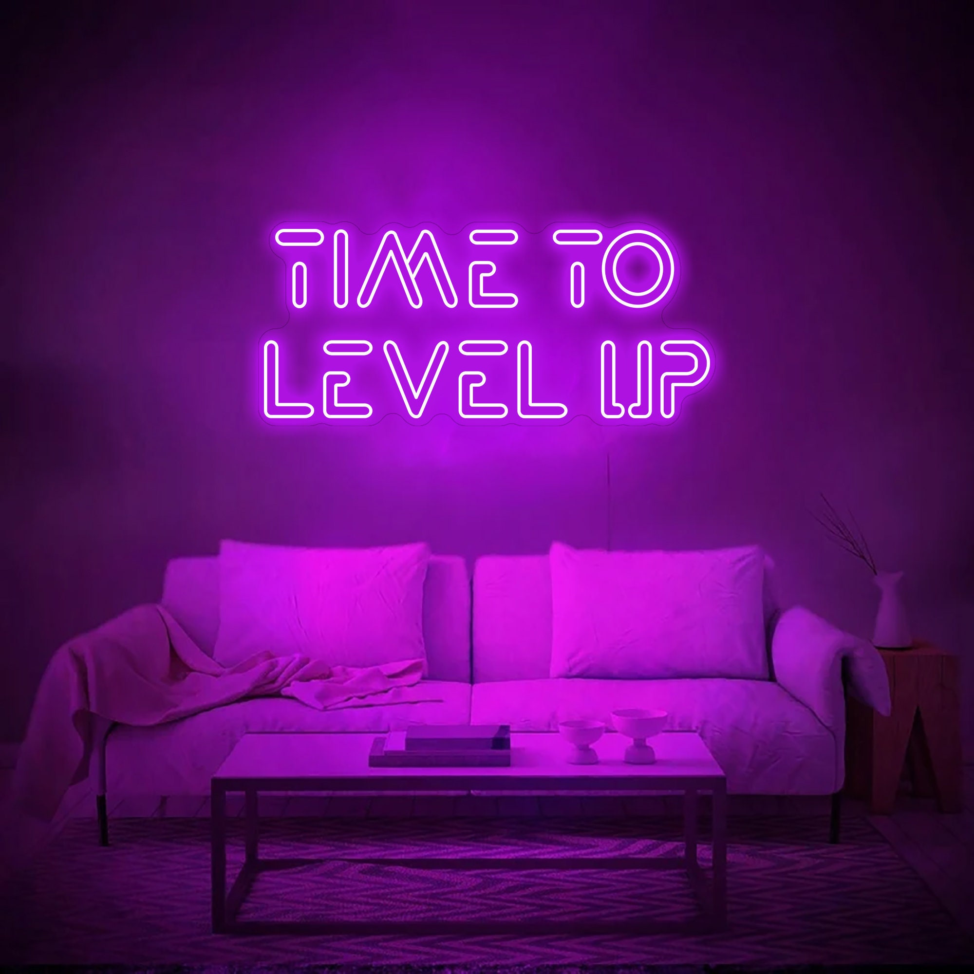 Time to Level up Decoration Neon Sign Game Room Neon Light Silicone ...