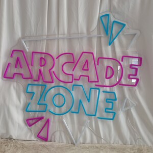 Arcade Zone Led Neon Sign Home Decor Custom Made Neon Light for Bedroom ...