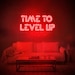 Time to Level up Decoration Neon Sign Game Room Neon Light Silicone ...