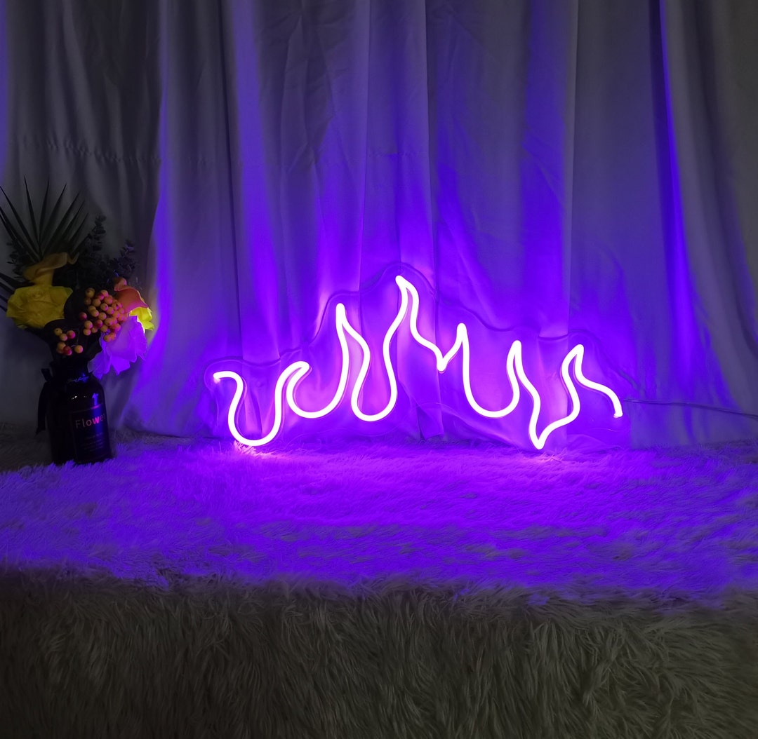 Fire Led Neon Sign Aesthetic Neon Light Home Decor Custom Made Neon ...