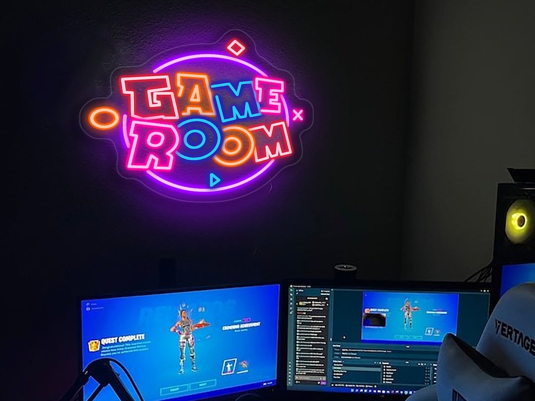 Game Room LED Neon Sign, Custom Neon Sign, Led Neon Gaming, LED Signs ...