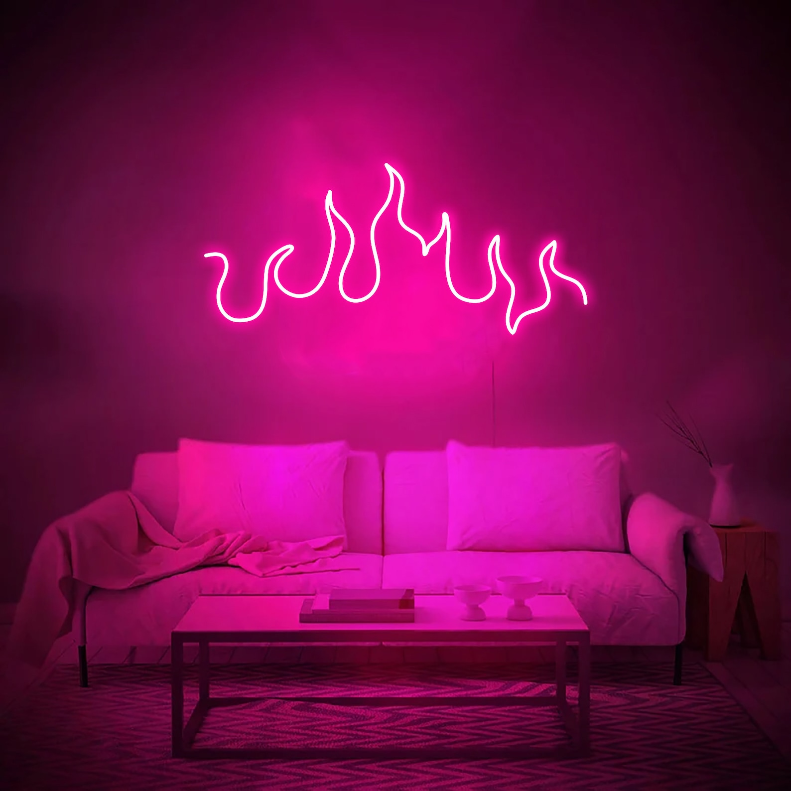 Fire Led Neon Sign Aesthetic Neon Light Home Decor Custom Made - Etsy