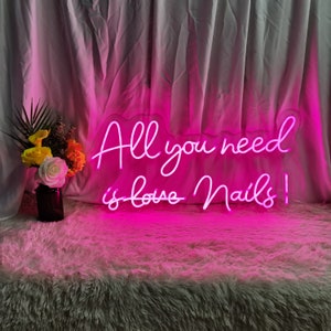 All You Need is Nails Store Sign, Hair Salon Sign, Beauty Salon Sign ...