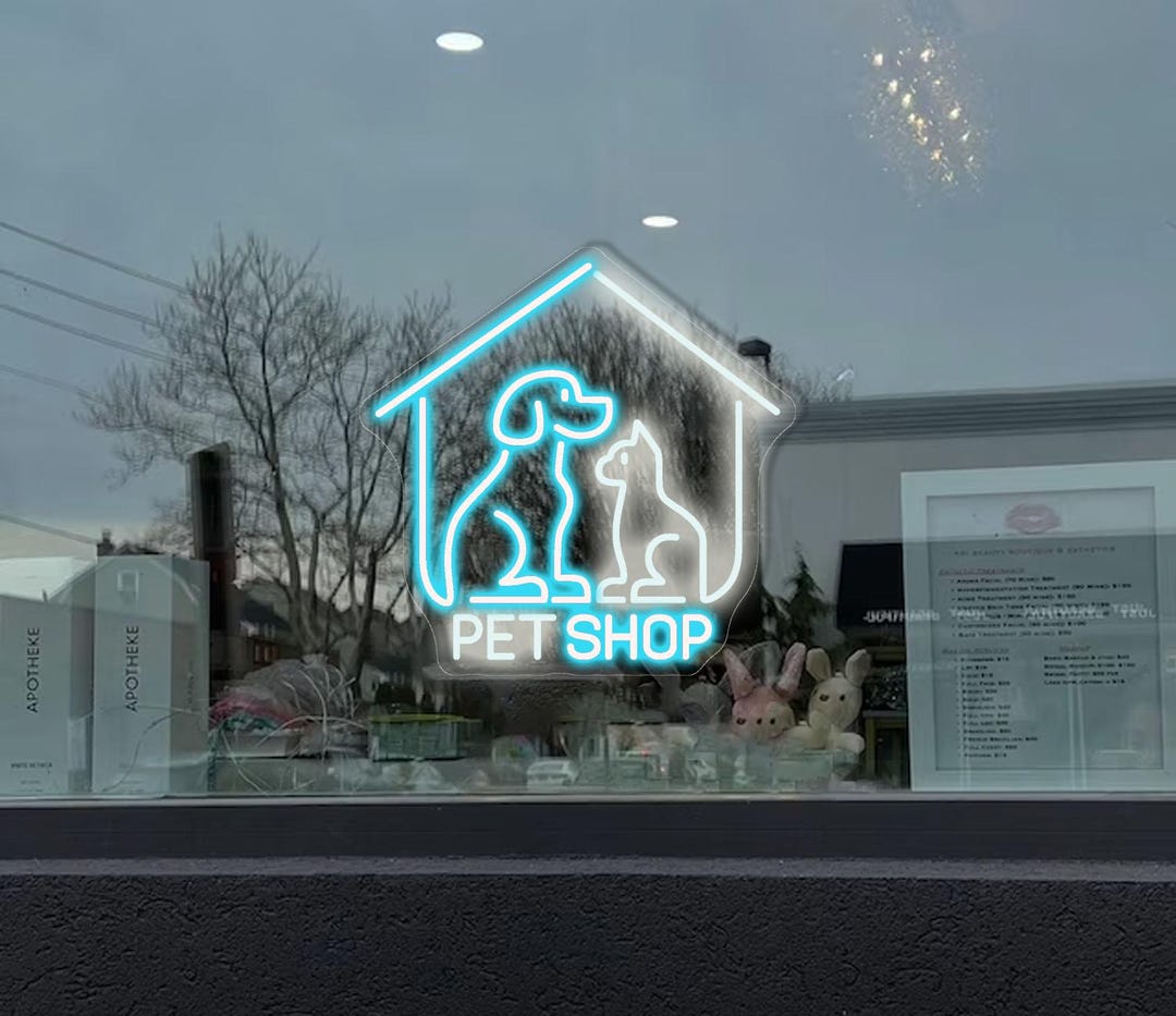 Pet Shop Open Neon Sign Pet Neon Sign Custom Open Neon Light Pet Store ...