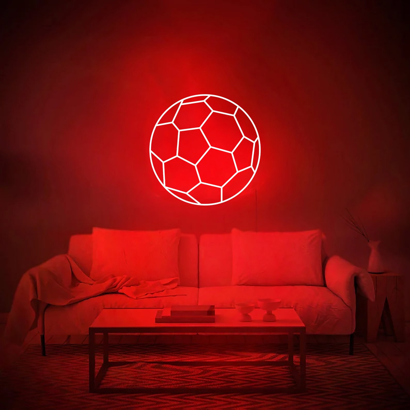 Soccer Ball LED Neon Sign, Soccer Neon Sign, Soccer Led Light Sign ...