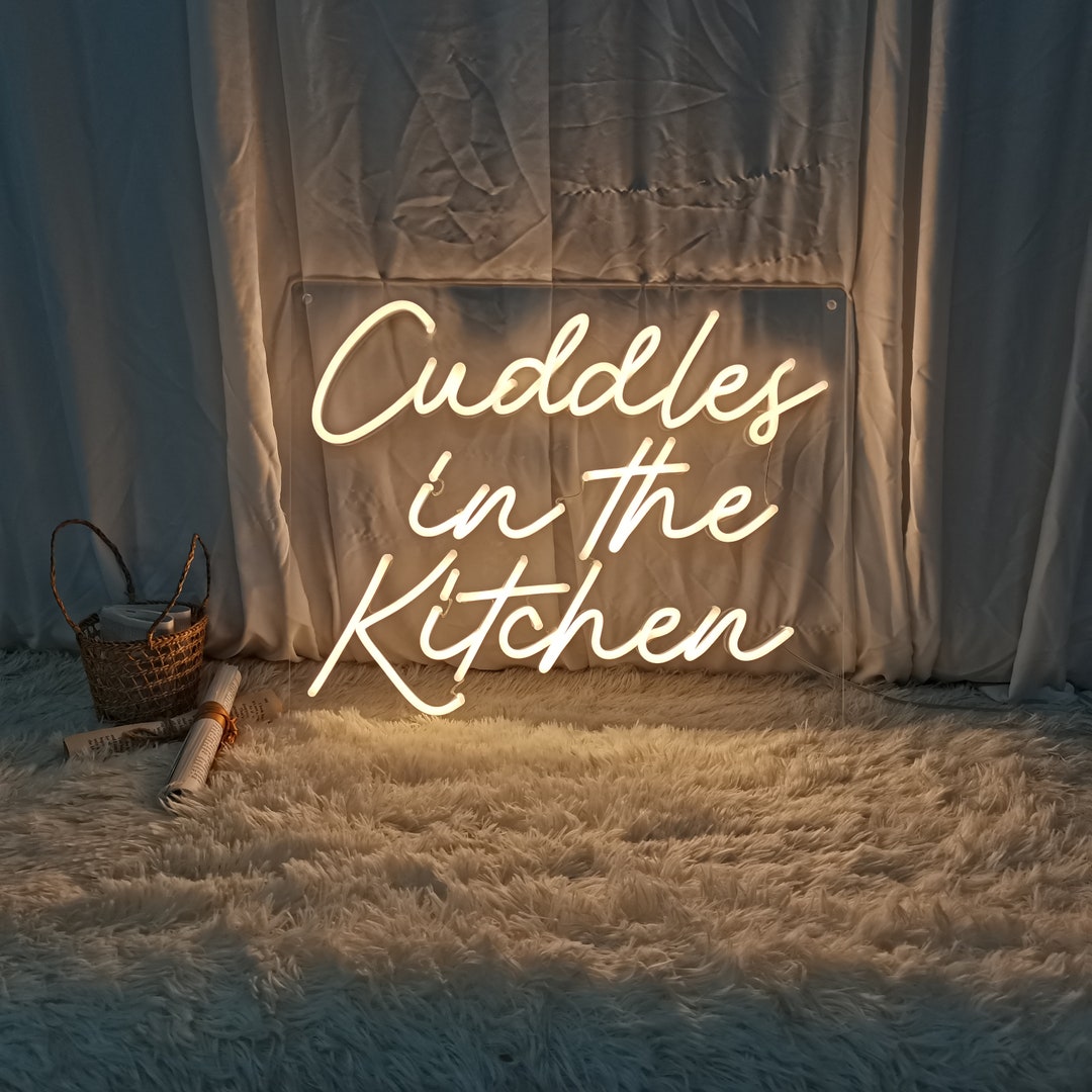 Cuddles in the Kitchen Led Neon Sign Neon Light Home Decor Custom Made ...