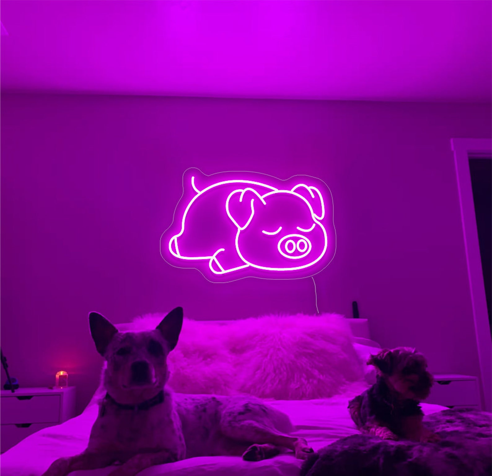 Cute Pig Neon Sign Led Pig Neon Sign Sweet Pig Neon Light Led Wall ...