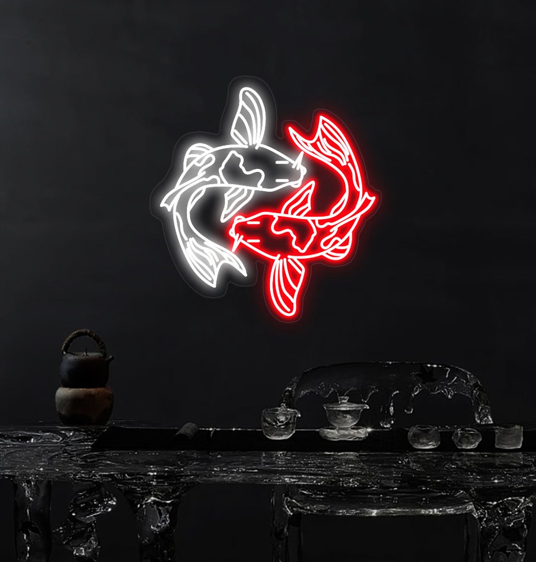 Koi Fish Neon Sign, Custom Japanese Neon Sign, Koi Lover Gift ...