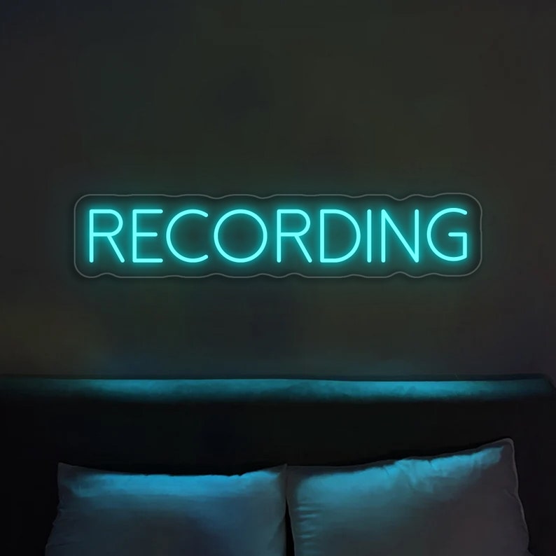 Recording LED Neon Sign Recording Led Sign Recording Light - Etsy