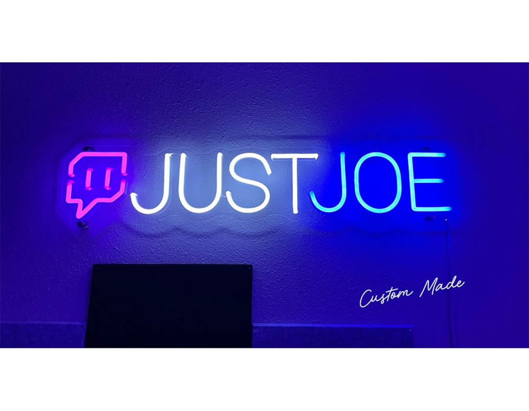 Custom Twitch Username Neon Sign Twitch Neon Light Custom Gamer Tag ...