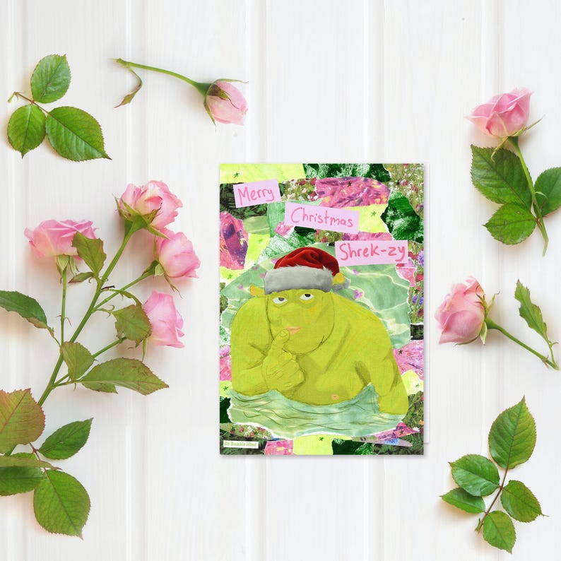 Merry Christmas Shrek-zy Shrek | Christmas Card for Shrek Fan, Funny ...