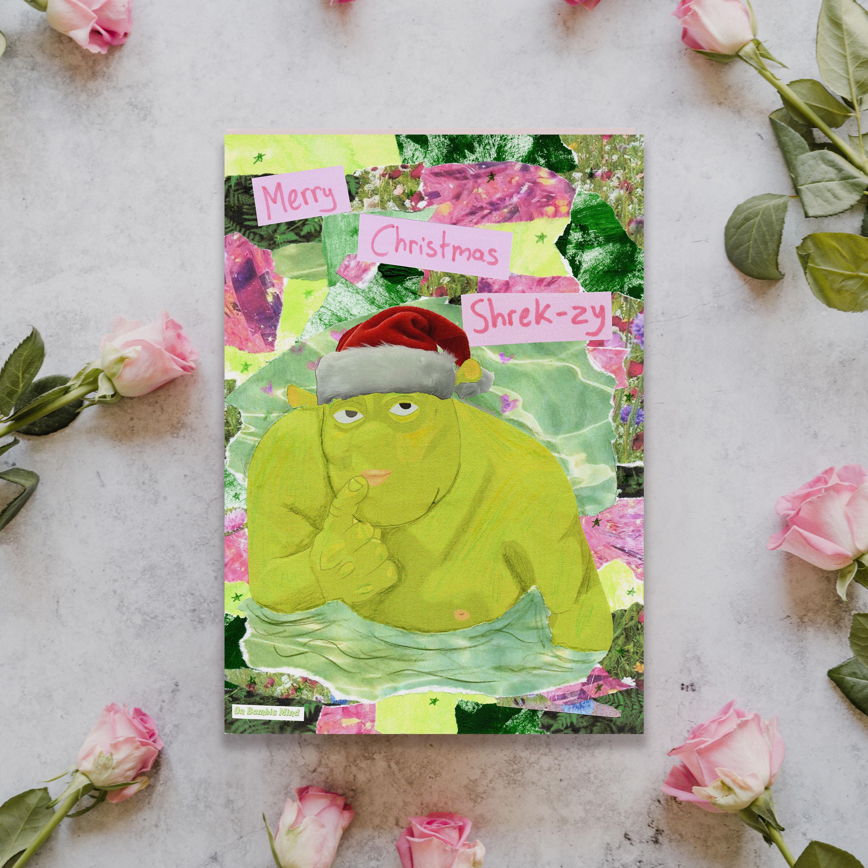 Merry Christmas Shrek-zy Shrek | Christmas Card for Shrek Fan, Funny ...