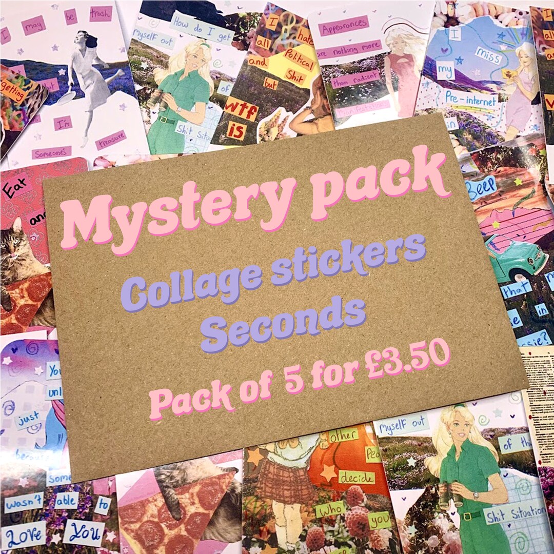 Mystery Sticker Pack - Collage Art - SECONDS - Etsy