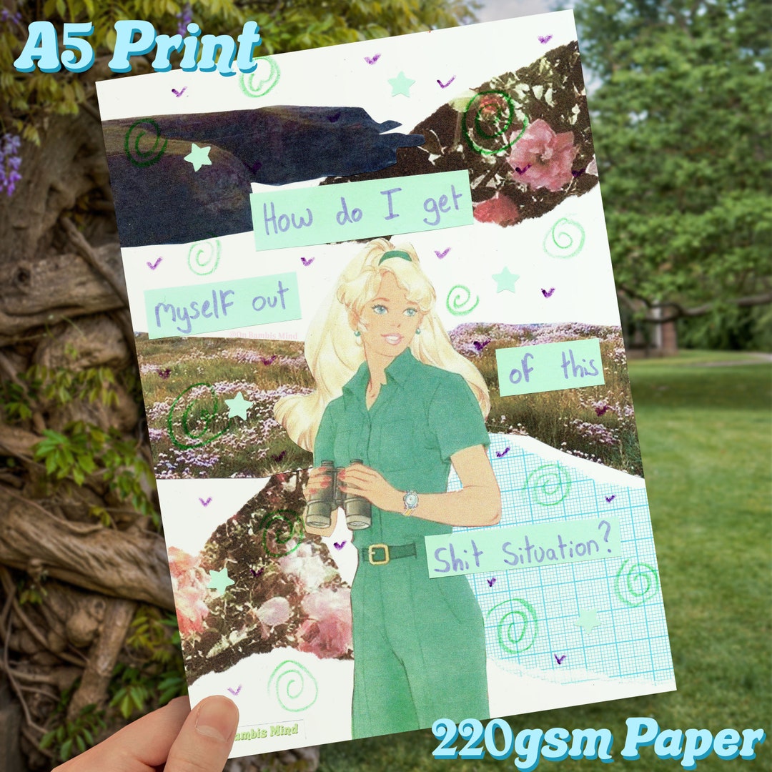 A5 Print Handmade Original Collage Art How Do I Get Myself - Etsy