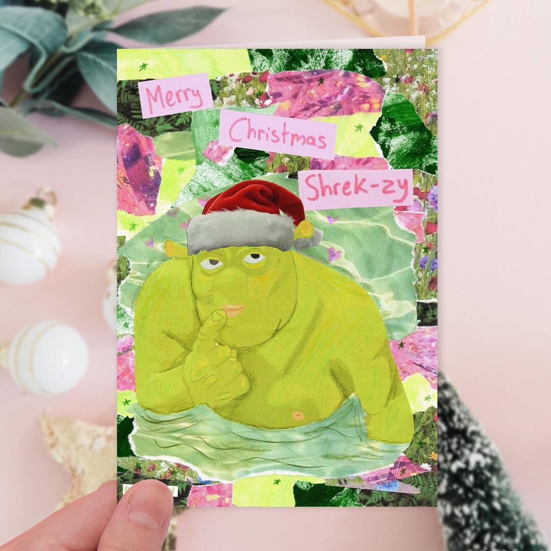 Merry Christmas Shrek-zy Shrek | Christmas Card for Shrek Fan, Funny ...