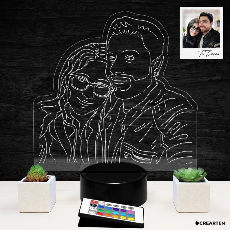 Your Photo Draw LED Lamp Your Draw Lamp Night Lamp Draw LED - Etsy