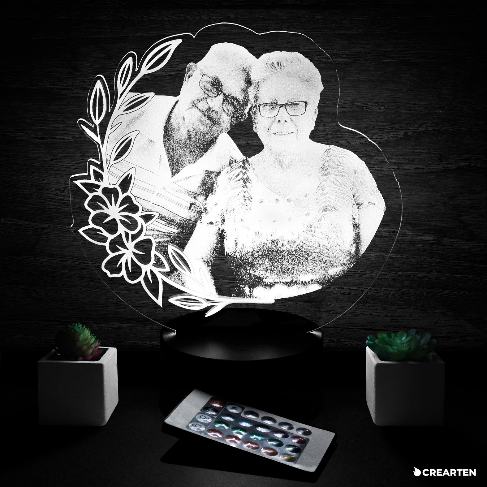 Your Photo With Frame - LED RGB Custom Lamp - Etsy