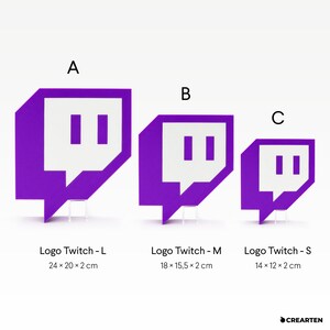 Twitch 3D Logo Streamer Gift Desk Sign Glitch Sign Twitch - Etsy