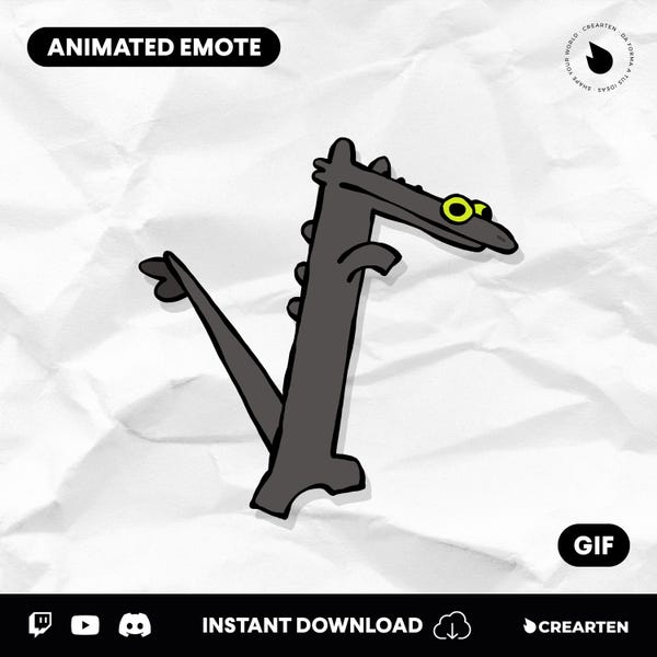 Toothless Dragon Emote Twitch - Etsy