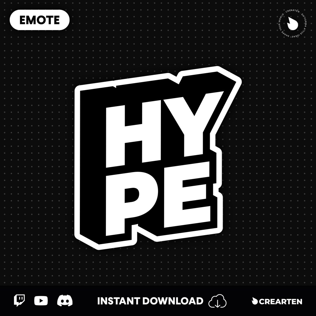 HYPE Emote Twitch Emote, Youtube Emote, Kick Emote, Discord Emote, LOL ...