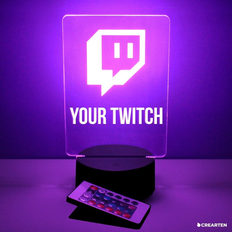 Twitch LED RGB Custom Lamp Gamertag Streaming on Air | Etsy