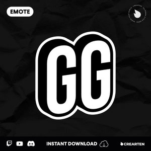 GG Emote Twitch Emote, Youtube Emote, Kick Emote, Discord Emote, 3D GG ...
