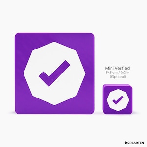 Twitch Partner Verified 3D Badge - Twitch, Twitch Verified, Twitch 3D ...