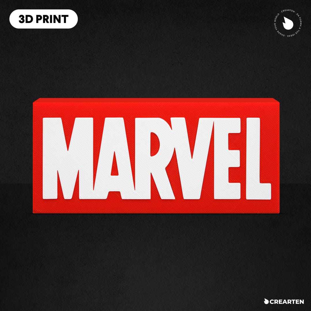 MARVEL 3D Logo - Marvel Logo, 3D Print Marvel Logo, Marvel 3D Sign ...