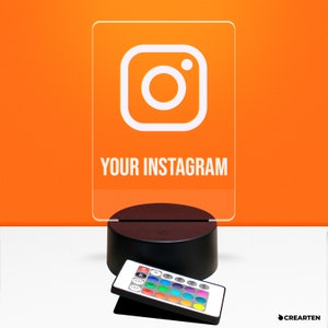 Instagram Custom LED RGB Lamp, Your Instagram LED Lamp, Instagram Lamp ...