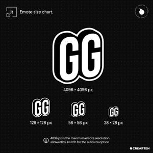 GG Emote - Twitch Emote, Youtube Emote, Kick Emote, Discord Emote, 3D ...