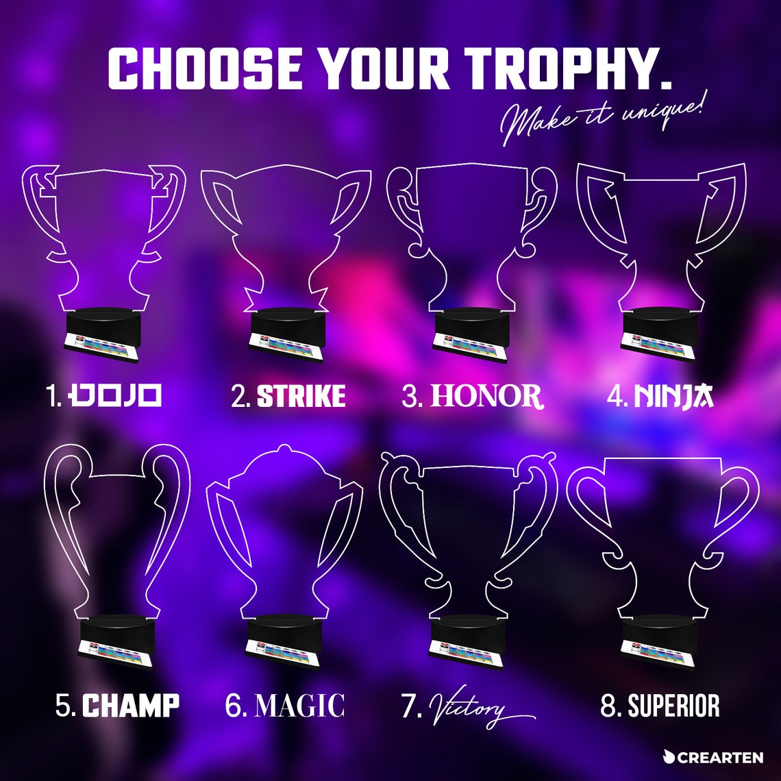 Your LED Trophy - Your Trophy, Trophy, Trophy Led, Streamer, Trophy ...