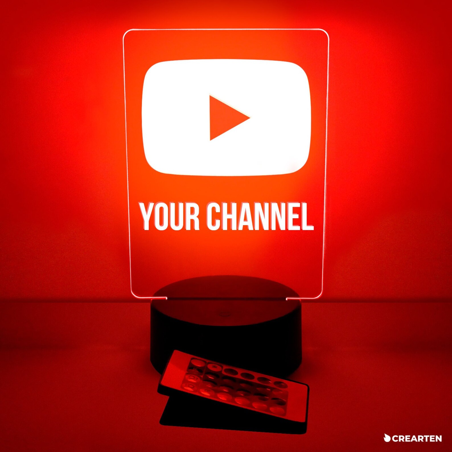 Youtube Channel LED RGB Lamp Gamertag Youtuber Name Vlogger | Etsy