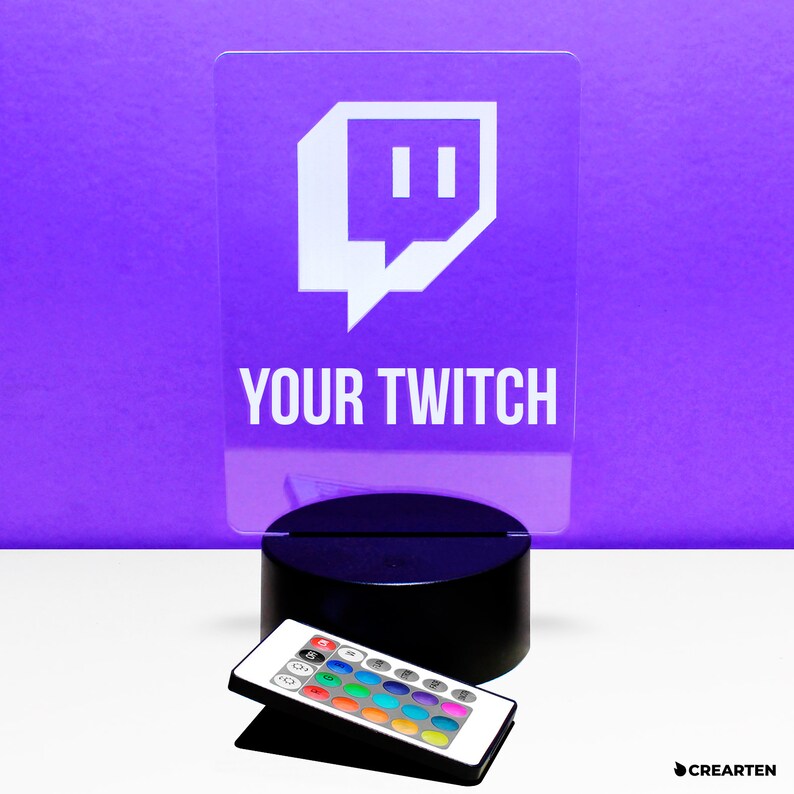 Twitch LED RGB Custom Lamp Gamertag Streaming on Air | Etsy